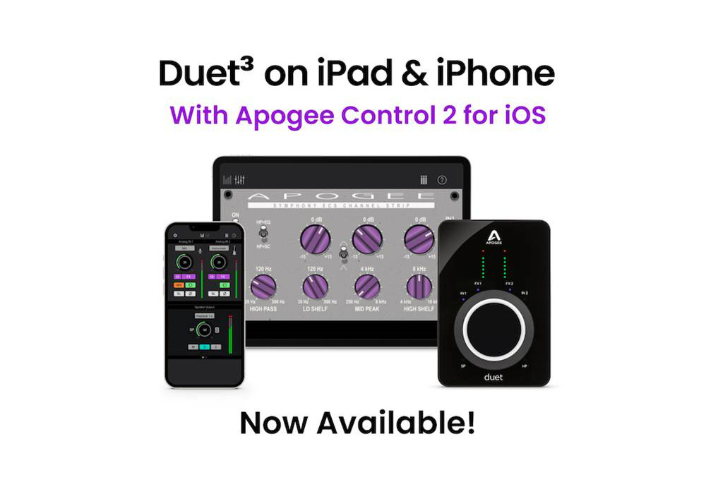 Apogee Control 2, il software di controllo ora anche per iOS